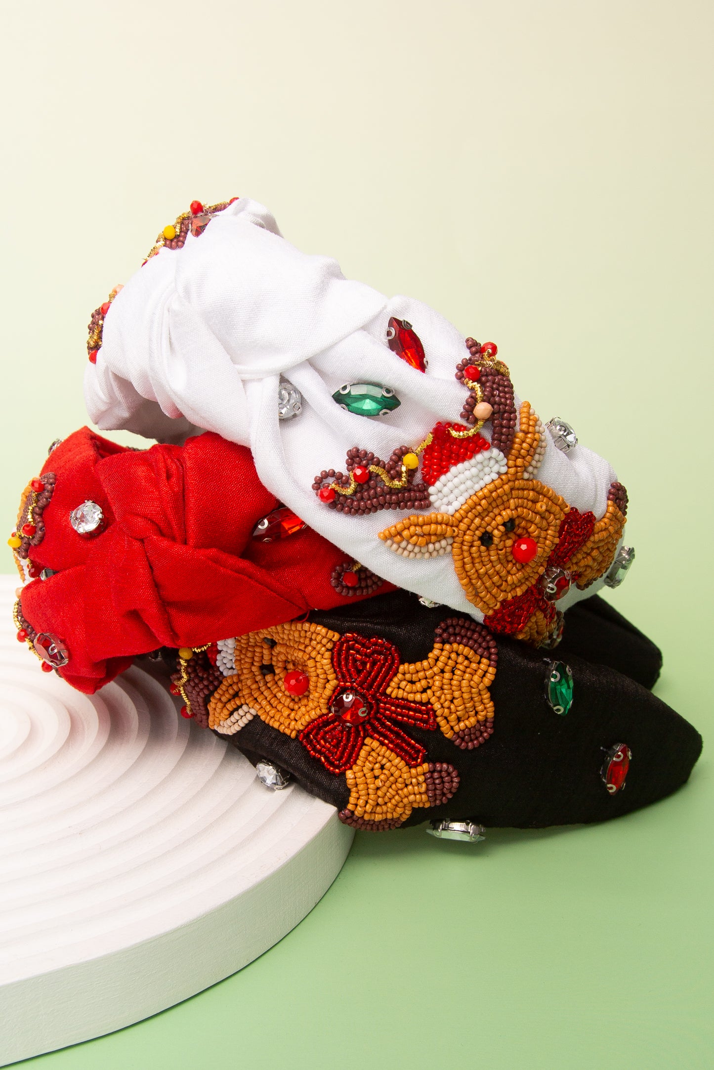 Parker Christmas Red Nose Reindeer Beaded Headband – Sophia Collection